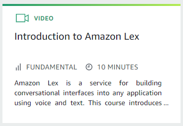 Getting Started with Amazon Lex